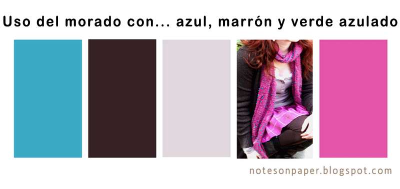 Combinar una prenda de color violeta malva morado