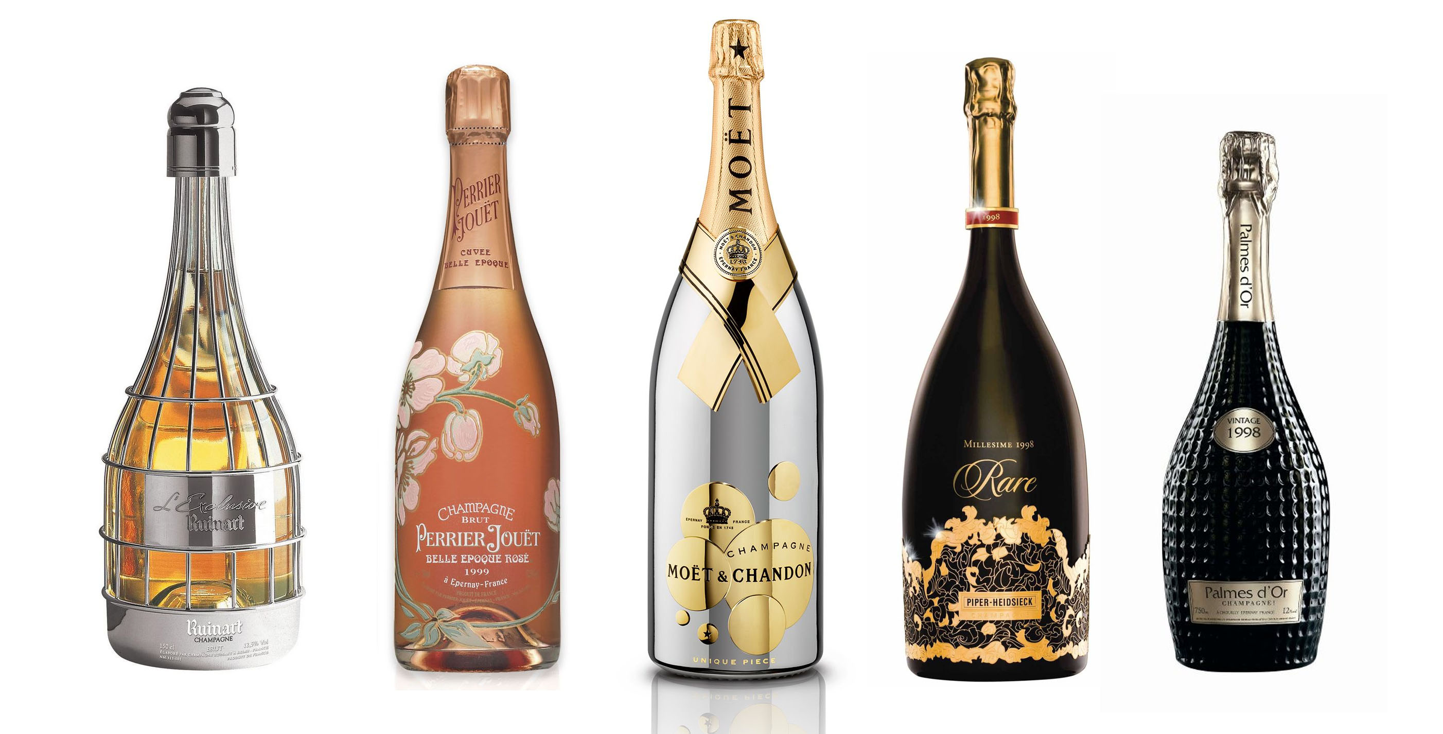 Tamaños y nombres de las botellas de cava y de champán