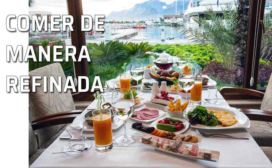 Modales para ejecutivos Comer de manera refinada