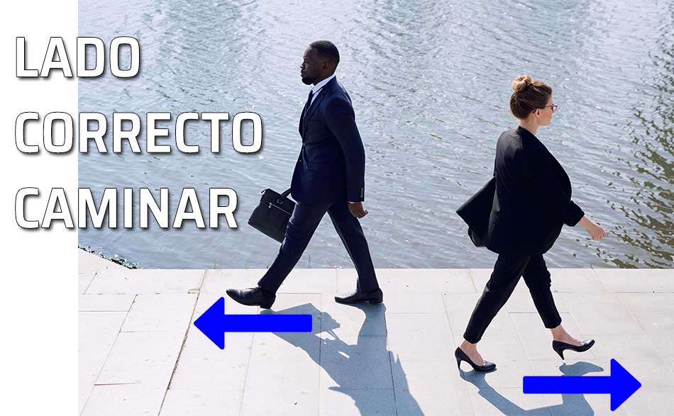 En la calle ¿Por qué lado de la acera debo caminar?