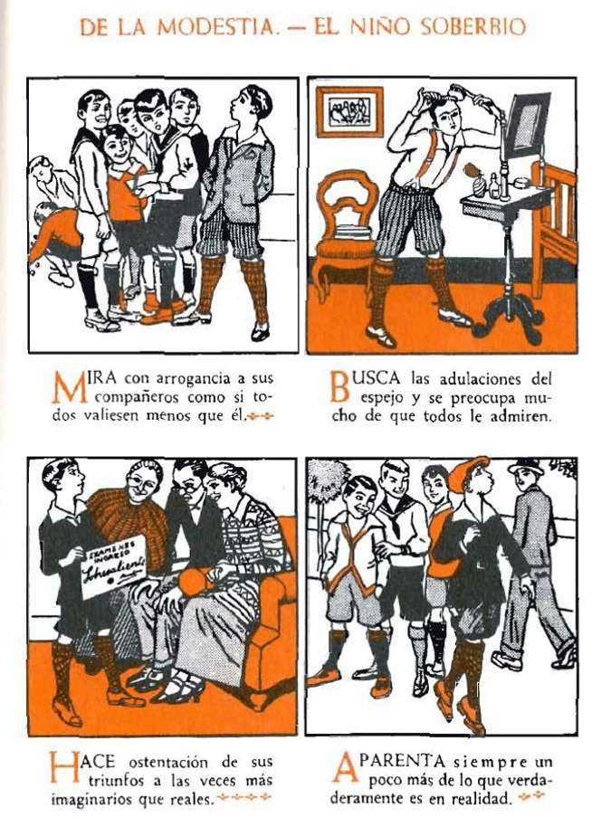 La modestia en el niño bien educado